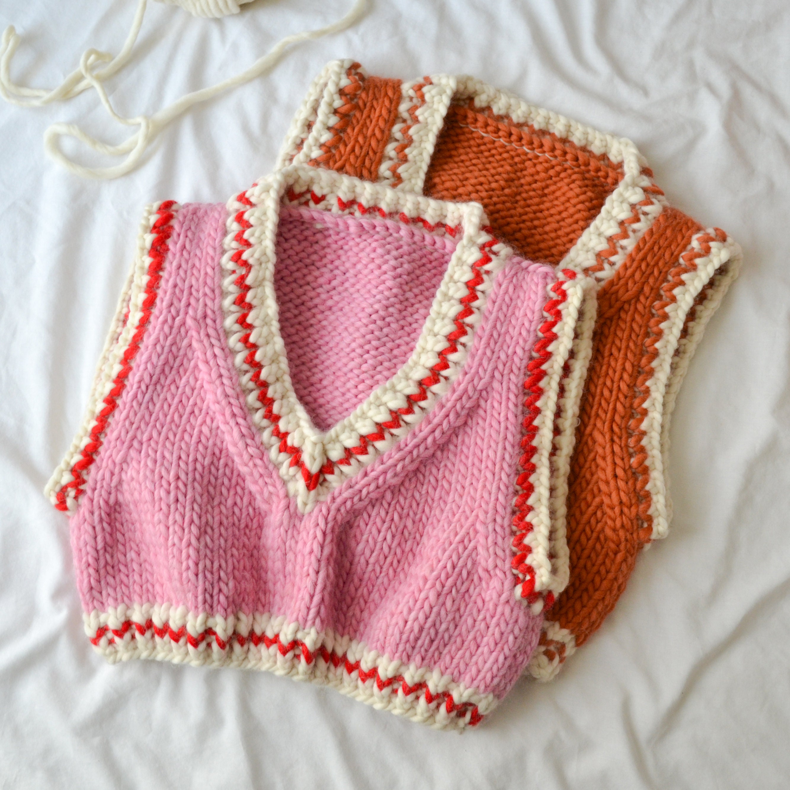 College Vest - Knitting Pattern - Etsy