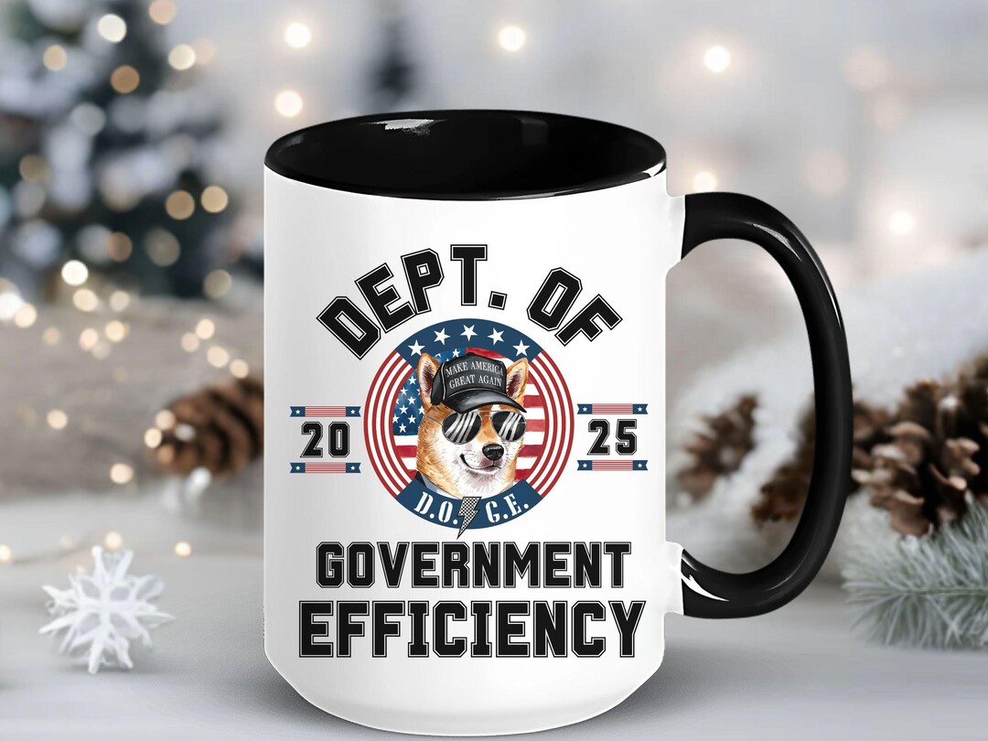 Personalized DOGE Mug, Department of Government Efficiency, Black Maga ...