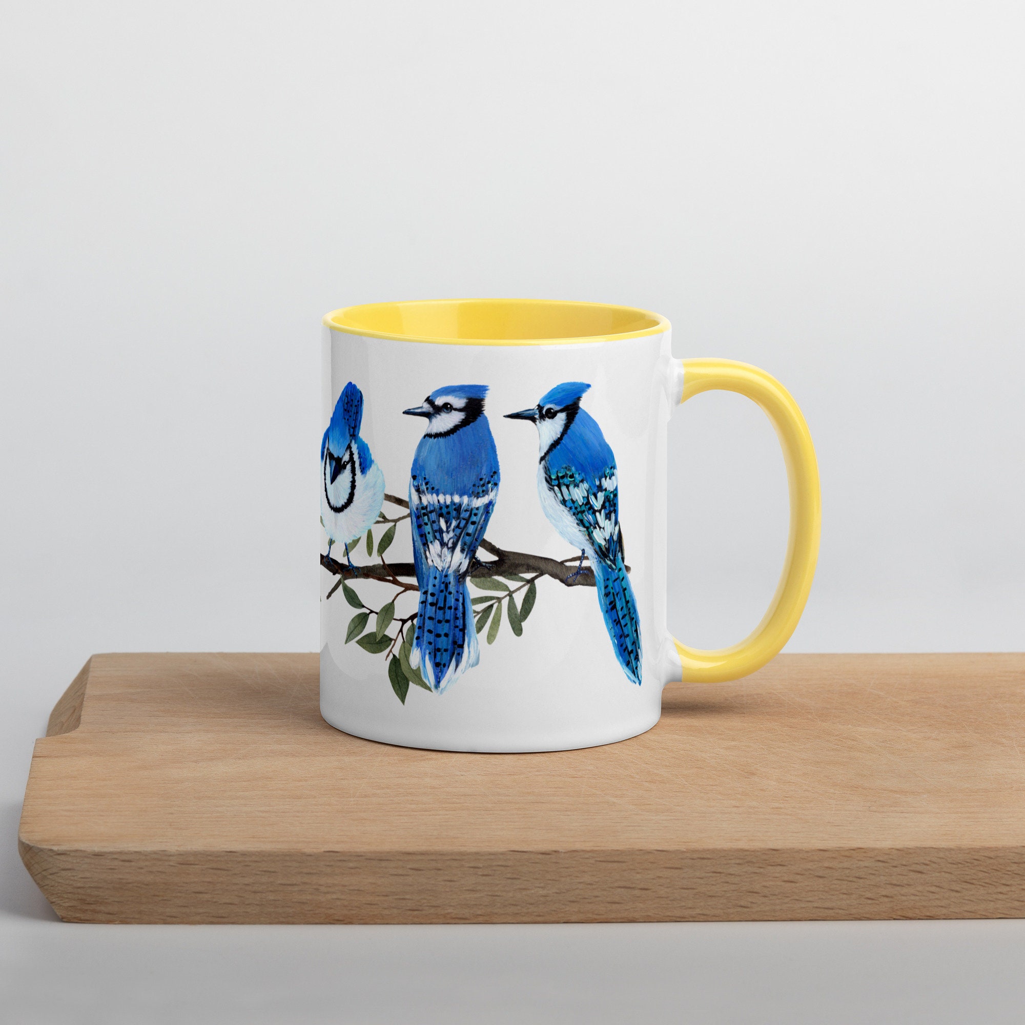 Blue Jay Mug, Blue Bird Mug, Bird Mug. Anniversary Gift, Newlywed Gift ...