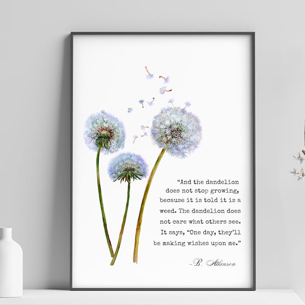 Dandelion Wall Art - Etsy