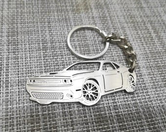 Keychain Dodge Challenger Leather - Etsy