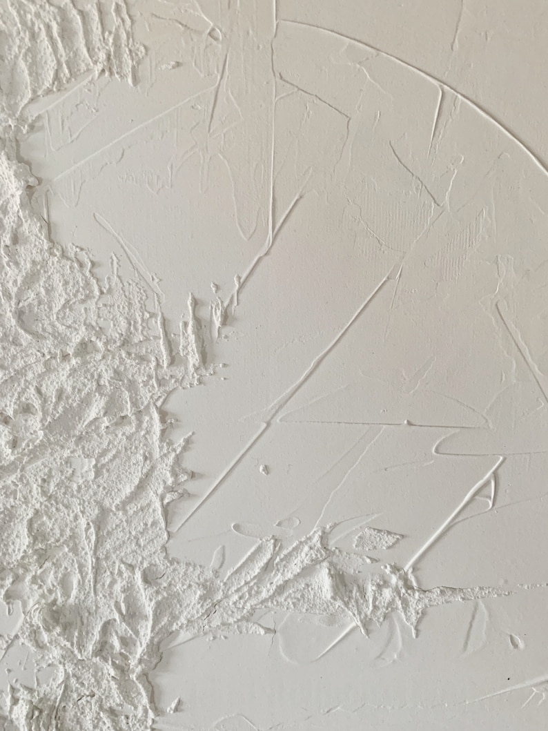 Textured White Art|texture Abstract Painting| Minimalist Abstract Wall ...
