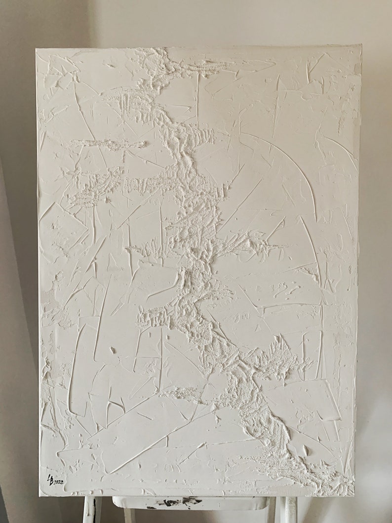Textured White Art|texture Abstract Painting| Minimalist Abstract Wall ...