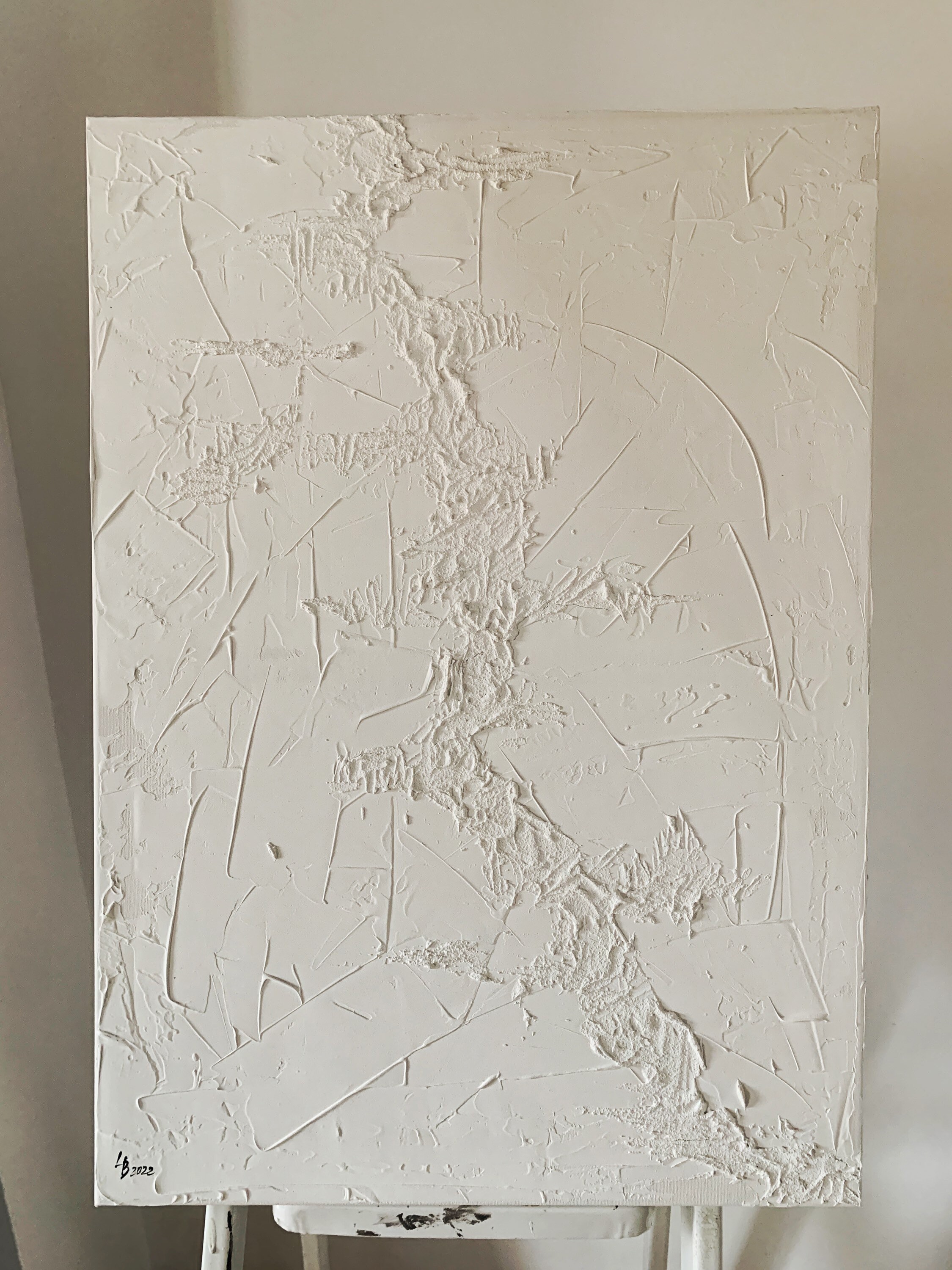 Textured White Art|texture Abstract Painting| Minimalist Abstract Wall ...