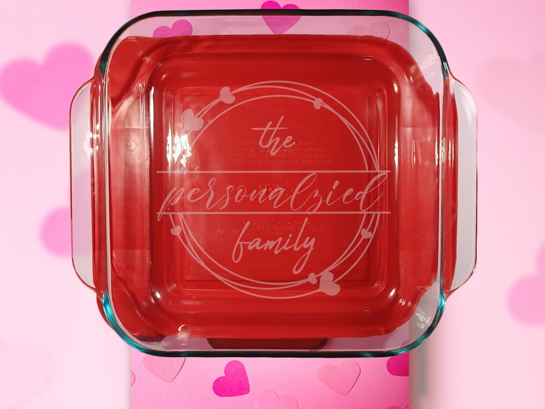 Personalized Pyrex Dish With Red Lid - Etsy
