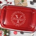 Personalized 9x13 Pyrex Dish, With Red Lid - Etsy