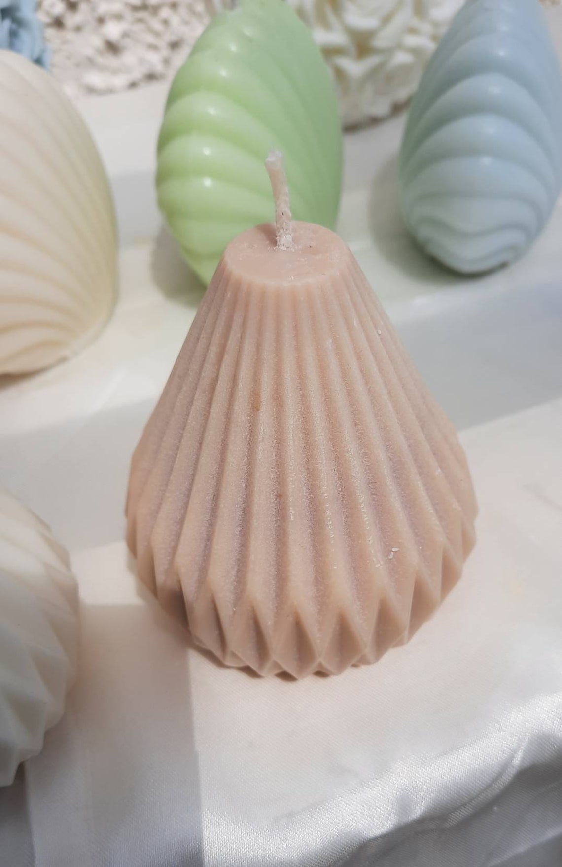 Vela geométrica de origami decorativo perfumada en cera de | Etsy