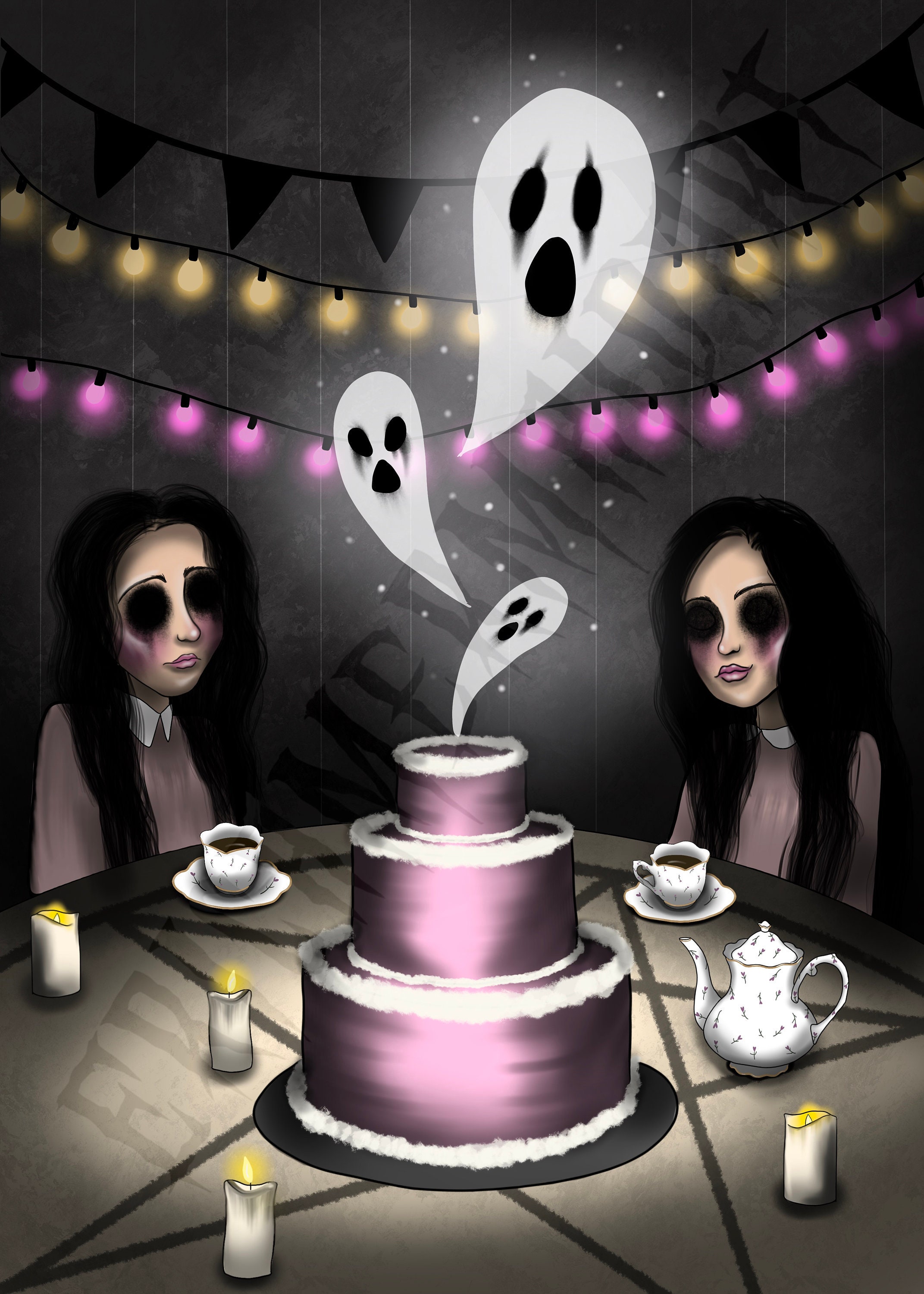 Haunted Tea Party in 5x7 OR 8x10 - Etsy UK