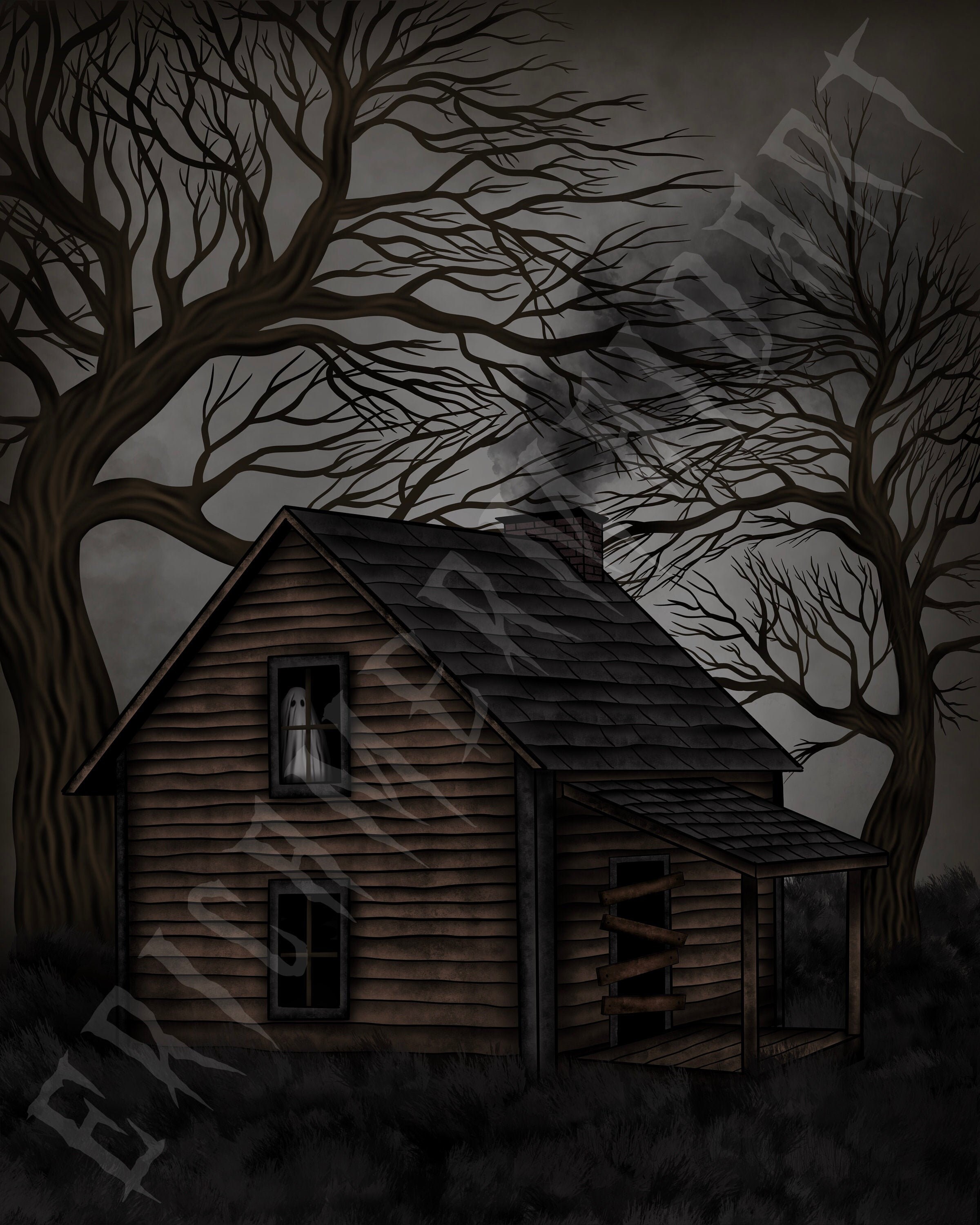 Haunted Cabin in 5x7 OR 8x10 - Etsy
