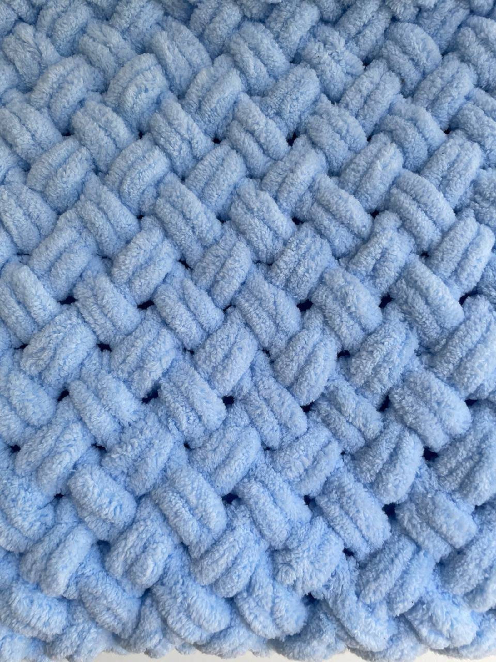 Blue Baby Blanket Puffy Alize Yarn for Toddlers and Newborns - Etsy