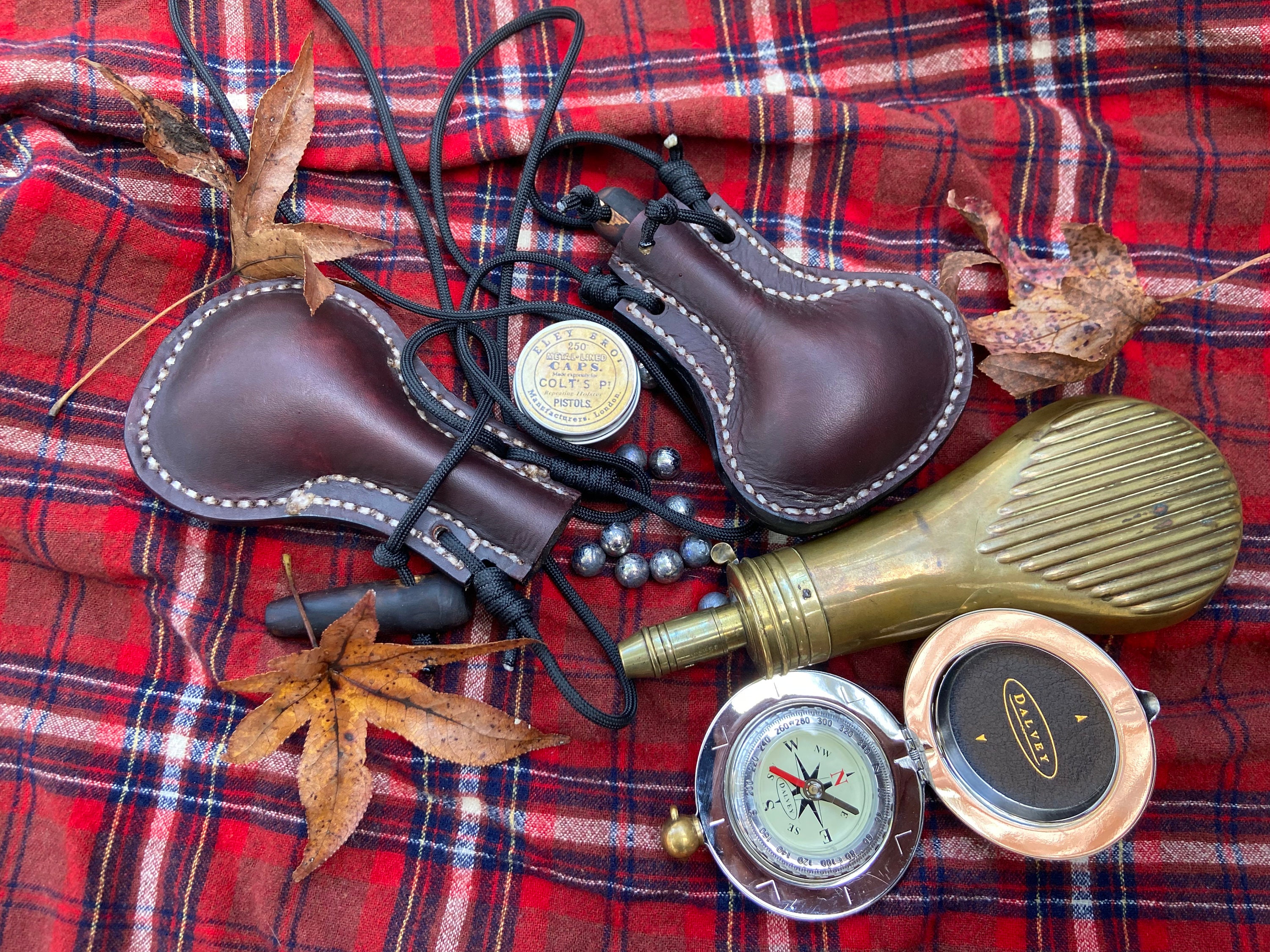 Muzzleloading Leather Round Ball Flask. - Etsy