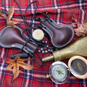 Muzzleloading Leather Round Ball Flask. - Etsy