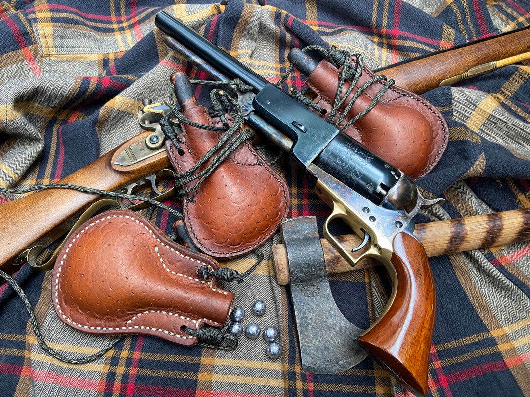 Muzzleloading Leather Round Ball Flask. - Etsy