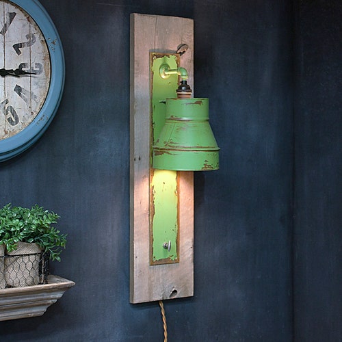 Farmhouse Sconce Plug in Wall Lamp With Switch - Etsy