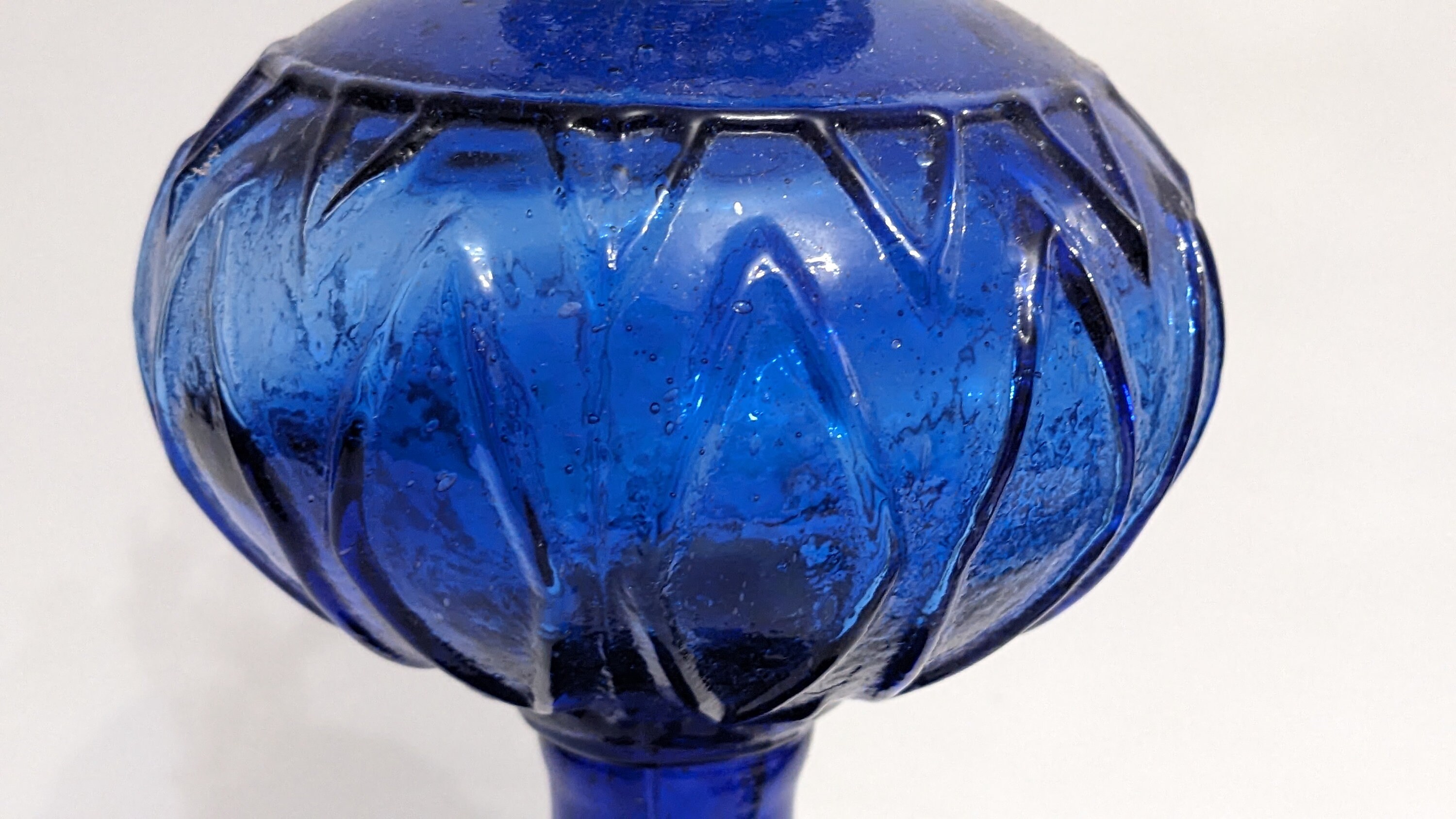 Vintage Cobalt Blue Oil Lamp Made in Hong Kong - Etsy