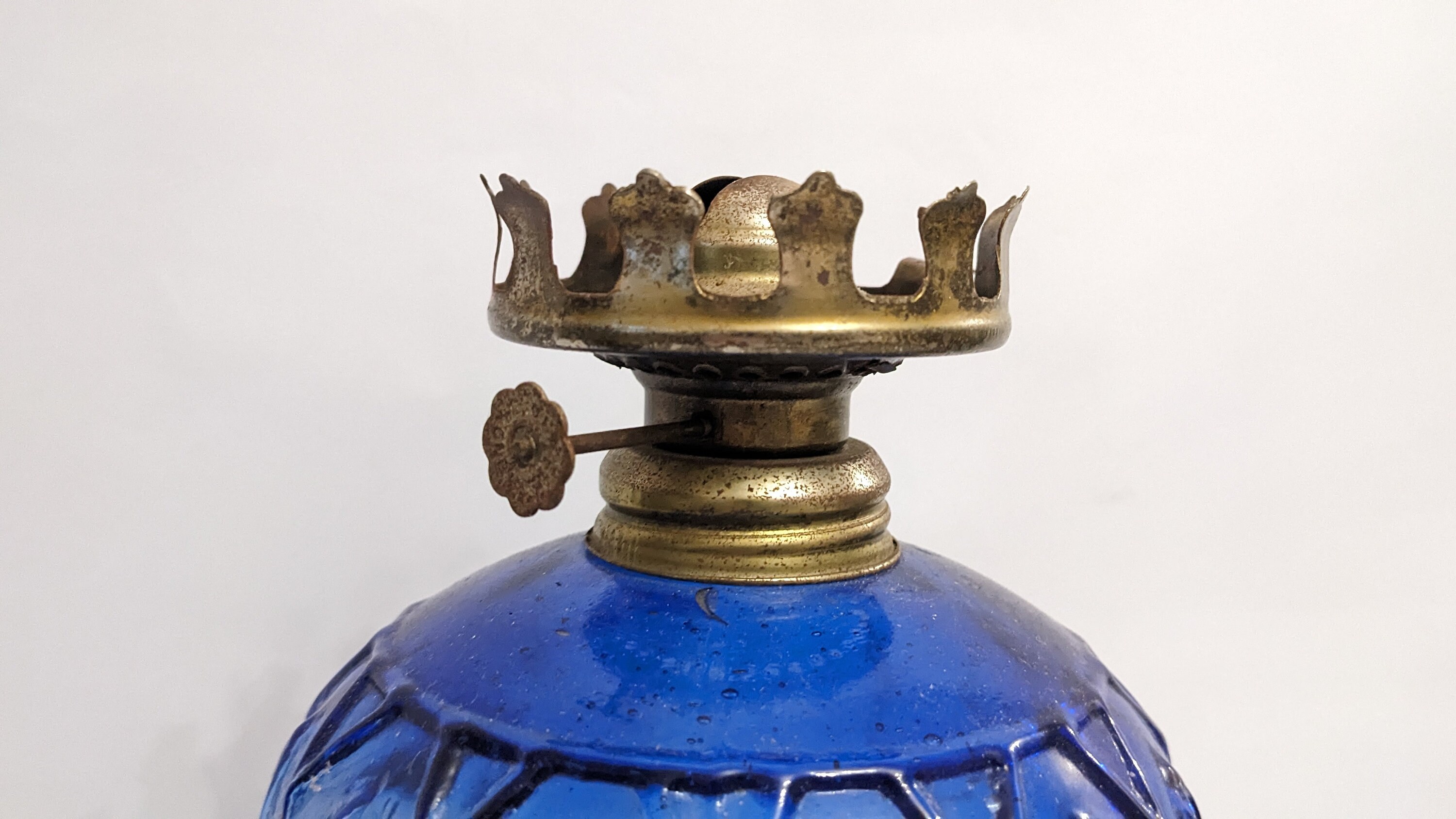 Vintage Cobalt Blue Oil Lamp Made in Hong Kong - Etsy