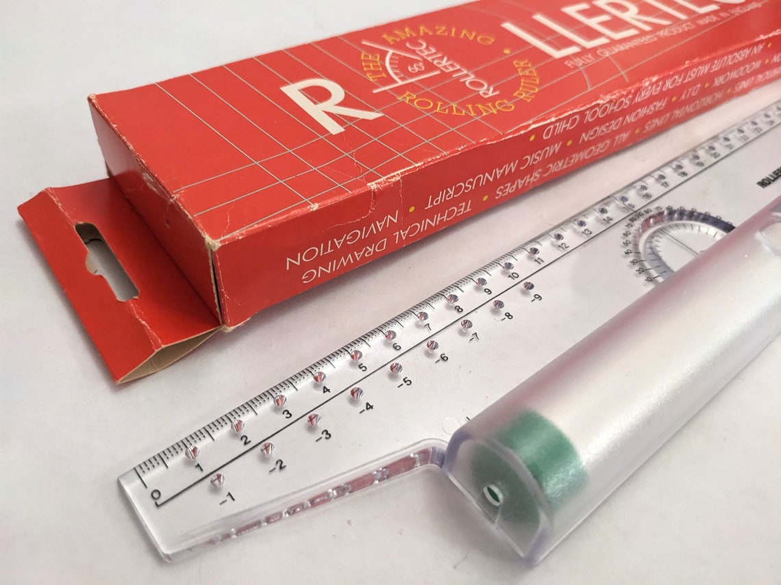 Vintage Rollertec Rolling Ruler Geometric Drawing Instrument - Etsy