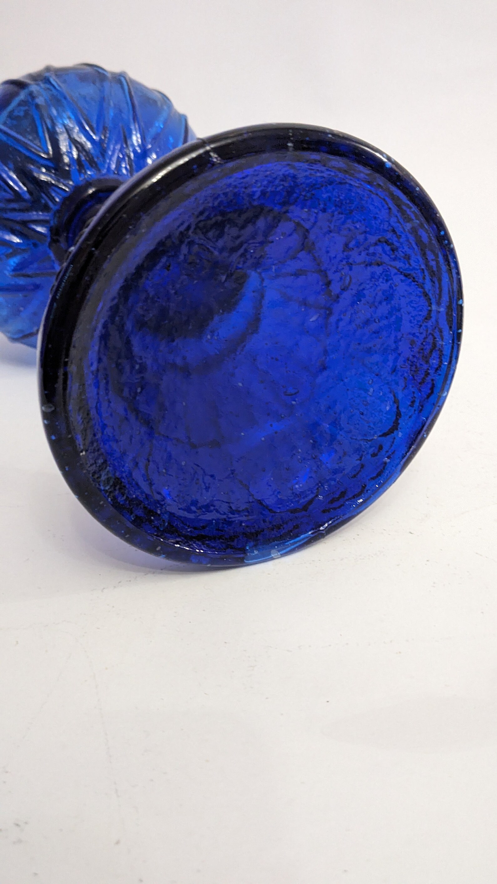 Vintage Cobalt Blue Oil Lamp Made in Hong Kong - Etsy