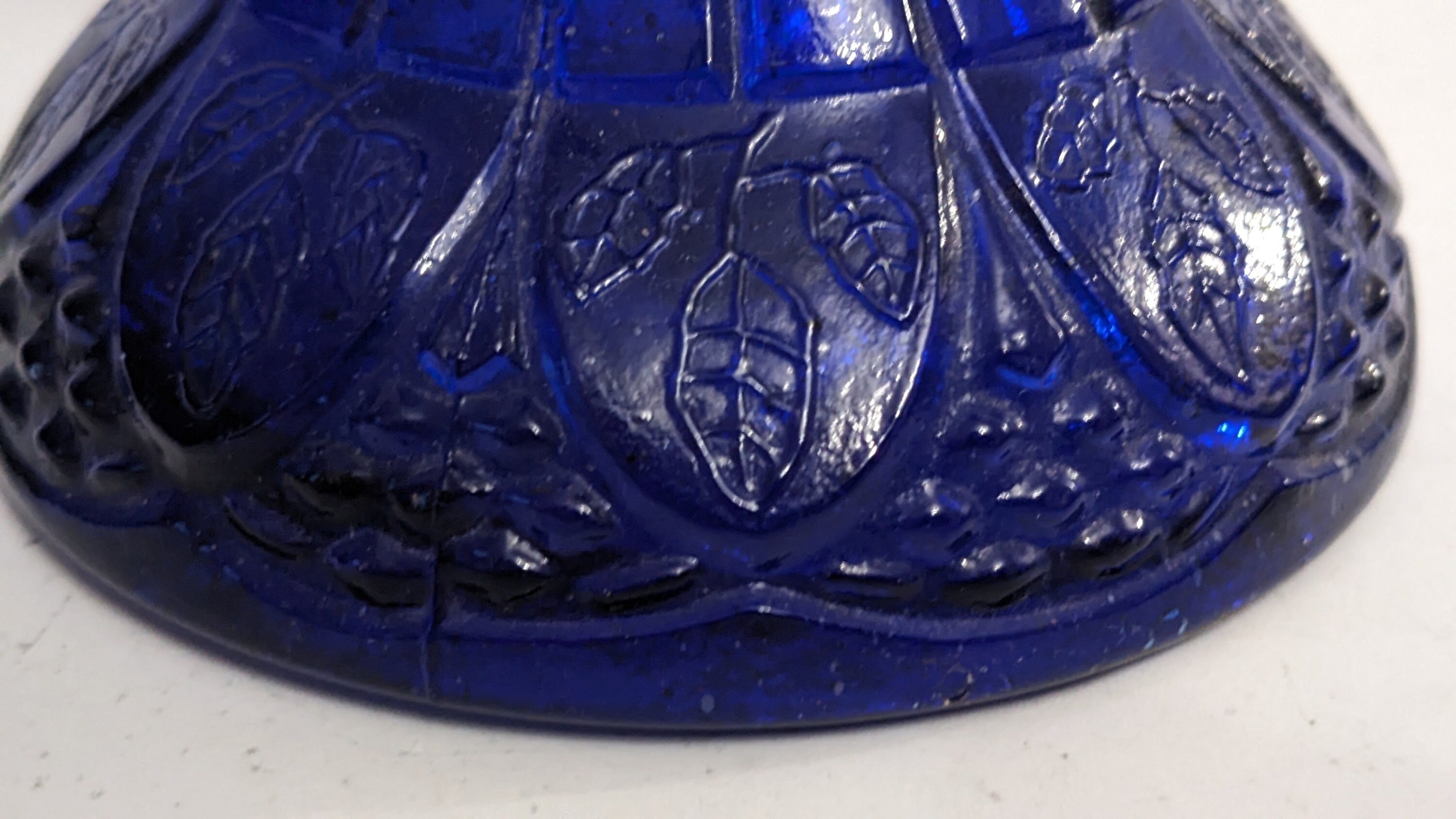 Vintage Cobalt Blue Oil Lamp Made in Hong Kong - Etsy