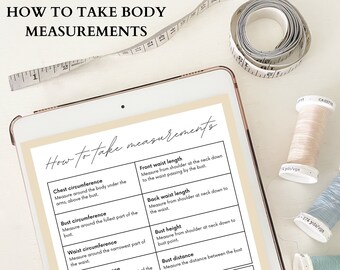 Clients Body Measurements for Sewing Printable Template Sheet for ...