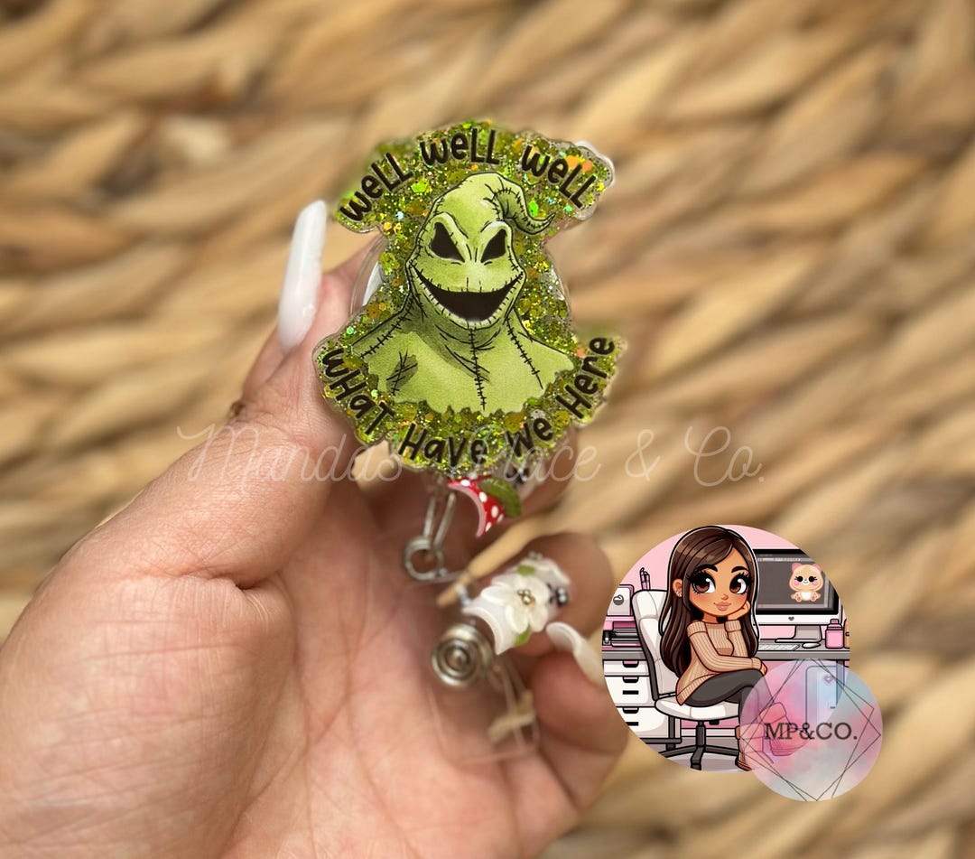Cute Halloween Badge / Green Monster Badge / Medical Badge Reel / Nurse ...