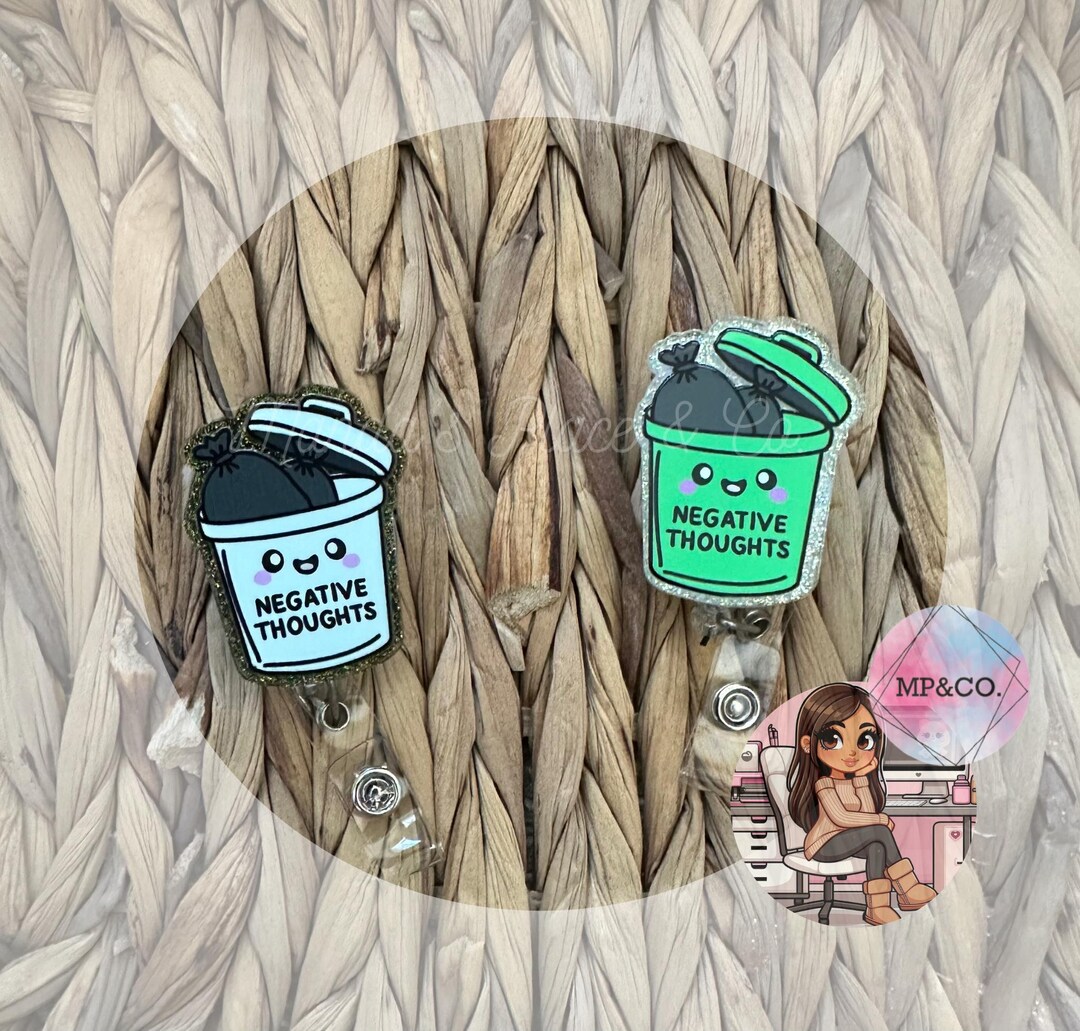 Positive Badge Reels / Mental Health/ Negative Thoughts Badge Reel - Etsy