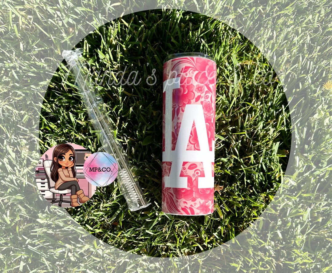 LA Cup/ Los Angeles Cup / Girly LA Cup/ 20 Oz Tumbler/ Sport Tumbler ...