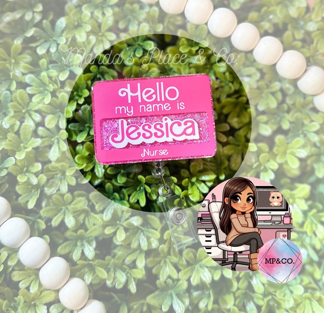 Hello My Name Badge Reel/ Medical Badge Reel / Nurse Badge Reel ...