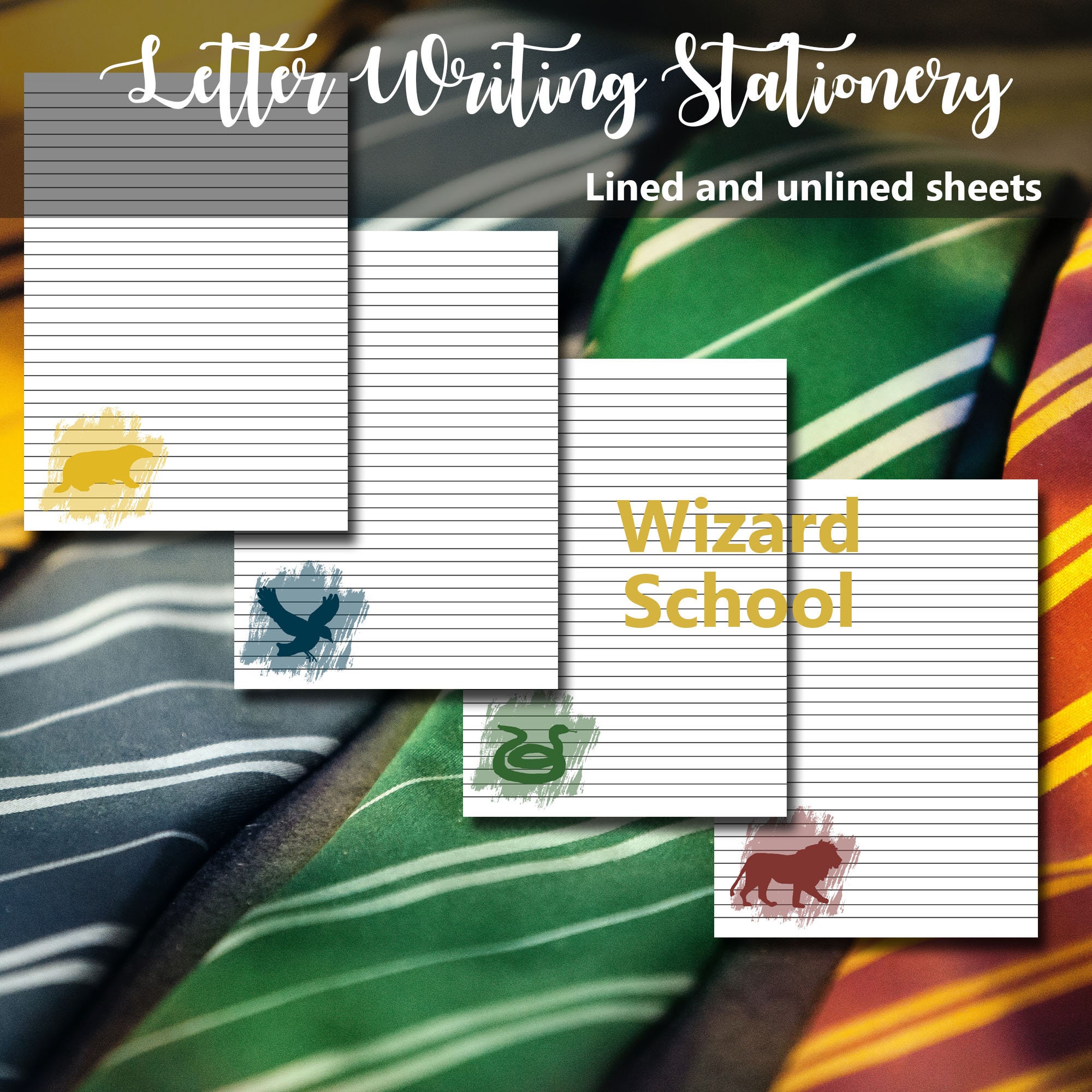 Printable letter paper stationery. Ultimate Wizard Bundle | Etsy