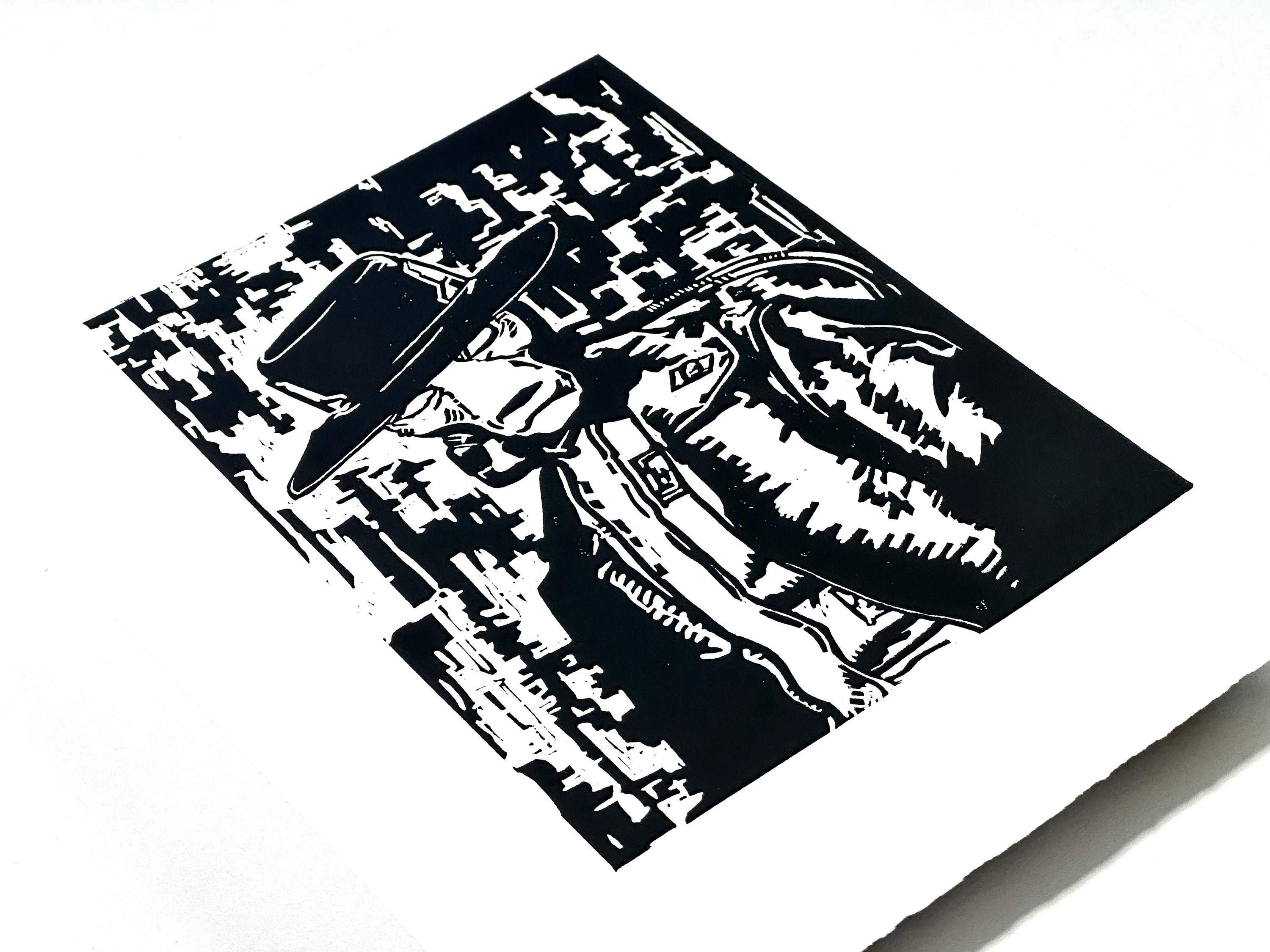 Star Wars Wall Art, CAD BANE, 8.5x11, Linocut Print, Christmas Gift ...