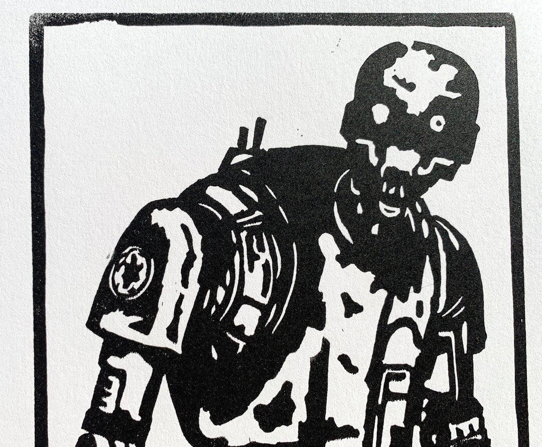 Star Wars Gift, Ks20, Rogue One, 8.5x11, Linocut Print, Wall Art Prints Trendy, Star Wars Decor ...