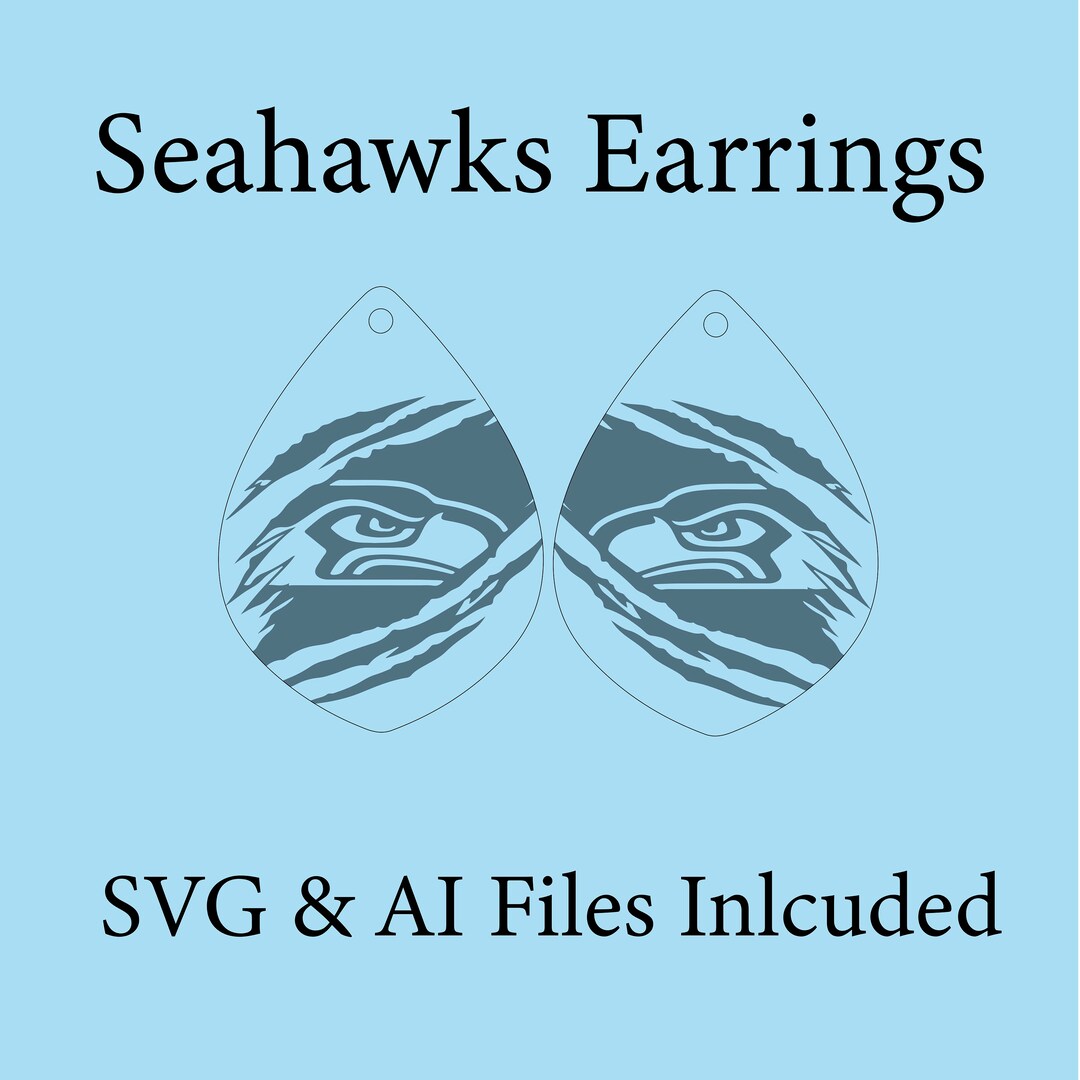 Sea Hawks Earring, Digital File, Seattle, Pacific Northwest - Etsy