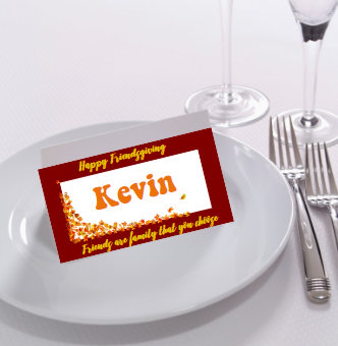 Happy Thanksgiving Printable Place Cards Friendsgiving 2022 - Etsy