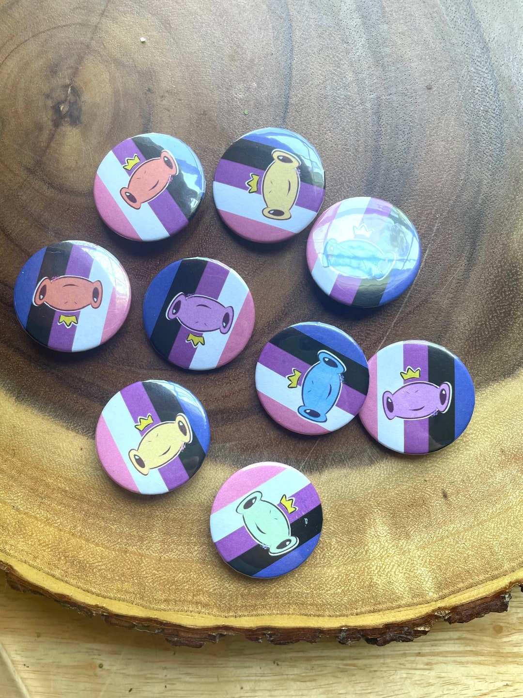 Gender Fluid Pride Frog Buttons - Etsy