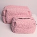 Sherpa Makeup Bag Cute Teddy Cosmetics Bag Large Makeup Bag Plush ...