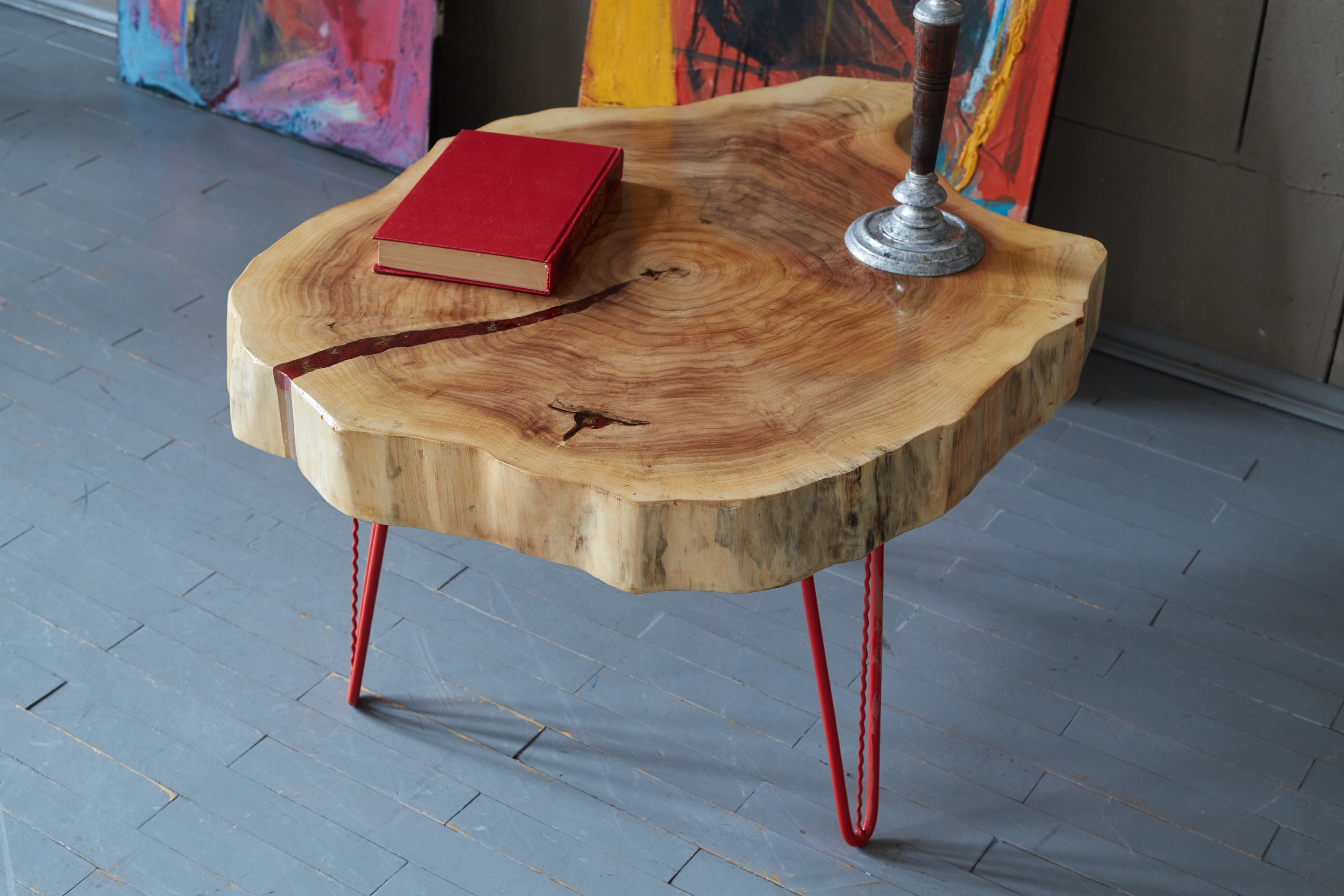 The Wood Coffee Table Live Edge Coffee Table Rustic Coffee - Etsy