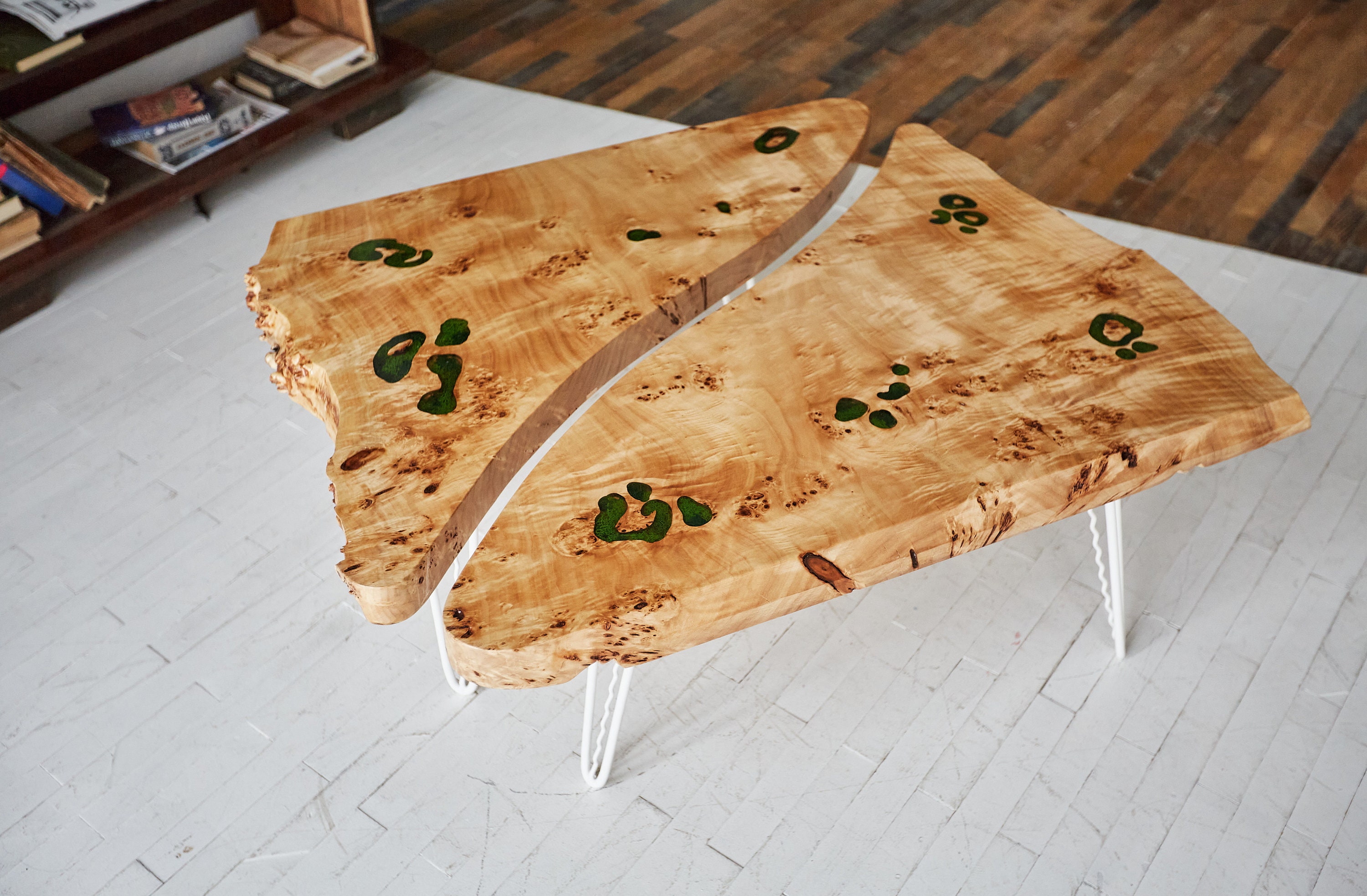 The Double Wood Coffee Table 2 Parts Live Edge Coffee - Etsy