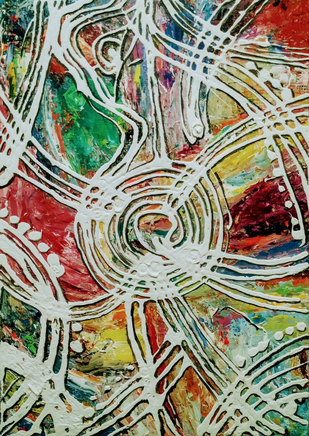 Whirlpool of Desires, Abstract Painting, Hand Painted Canvas Art, Wall ...
