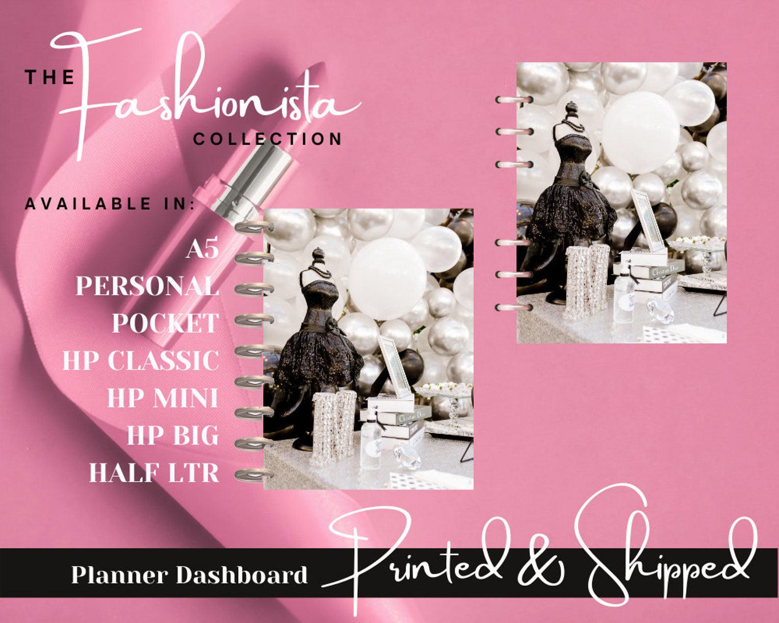 The Fashionista Collection Planner Dashboards Planner Covers - Etsy