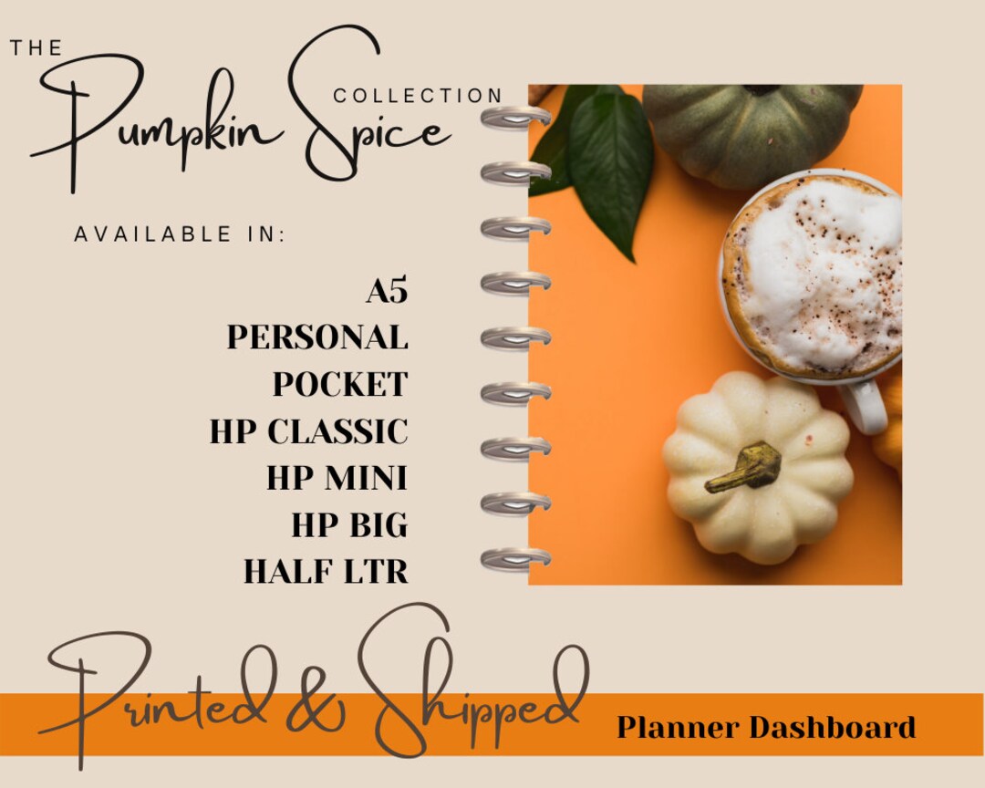The Pumpkin Spice Collection Planner Dashboards, Hplanner, Agenda, A5 ...