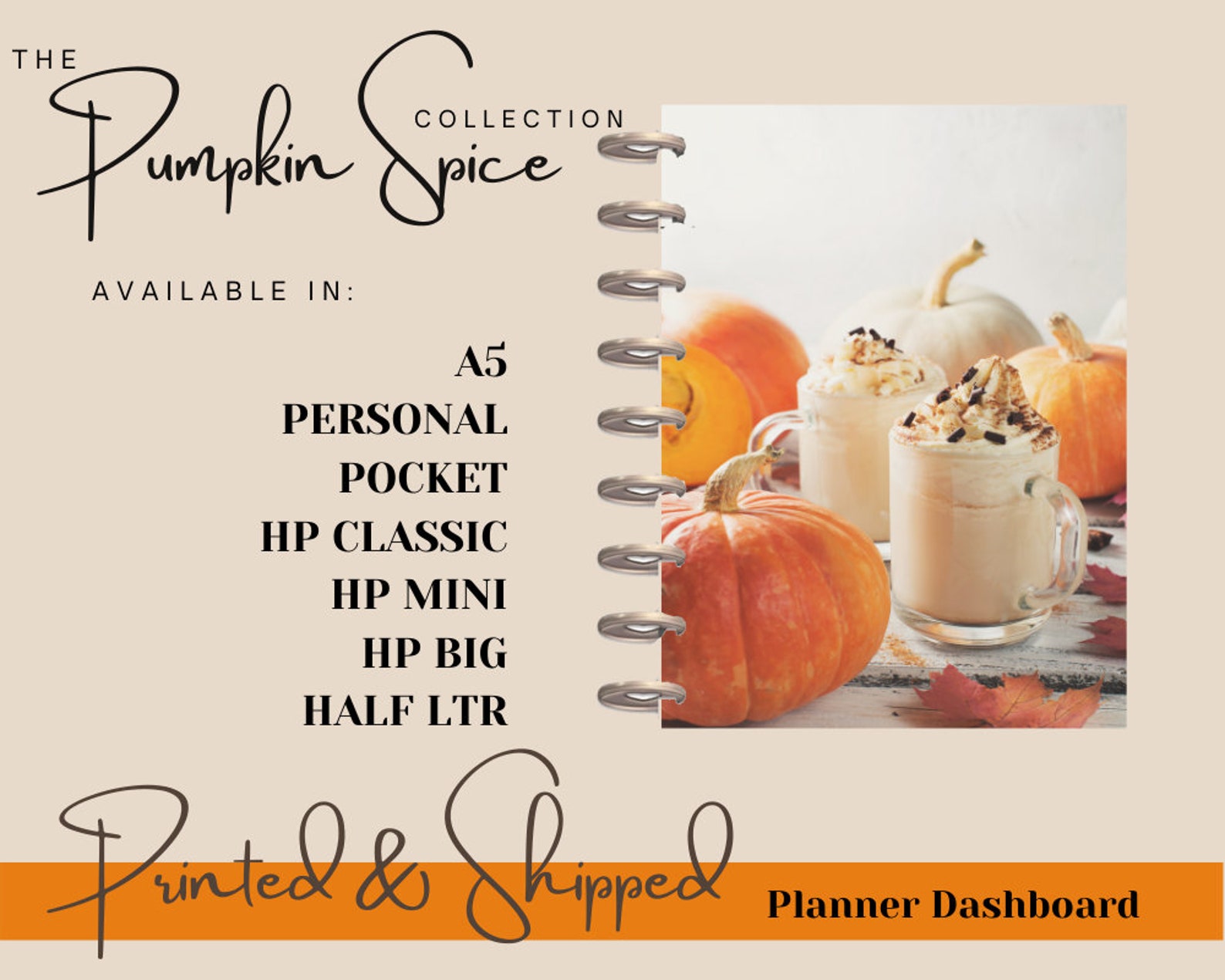 The Pumpkin Spice Collection Planner Dashboards Hplanner | Etsy