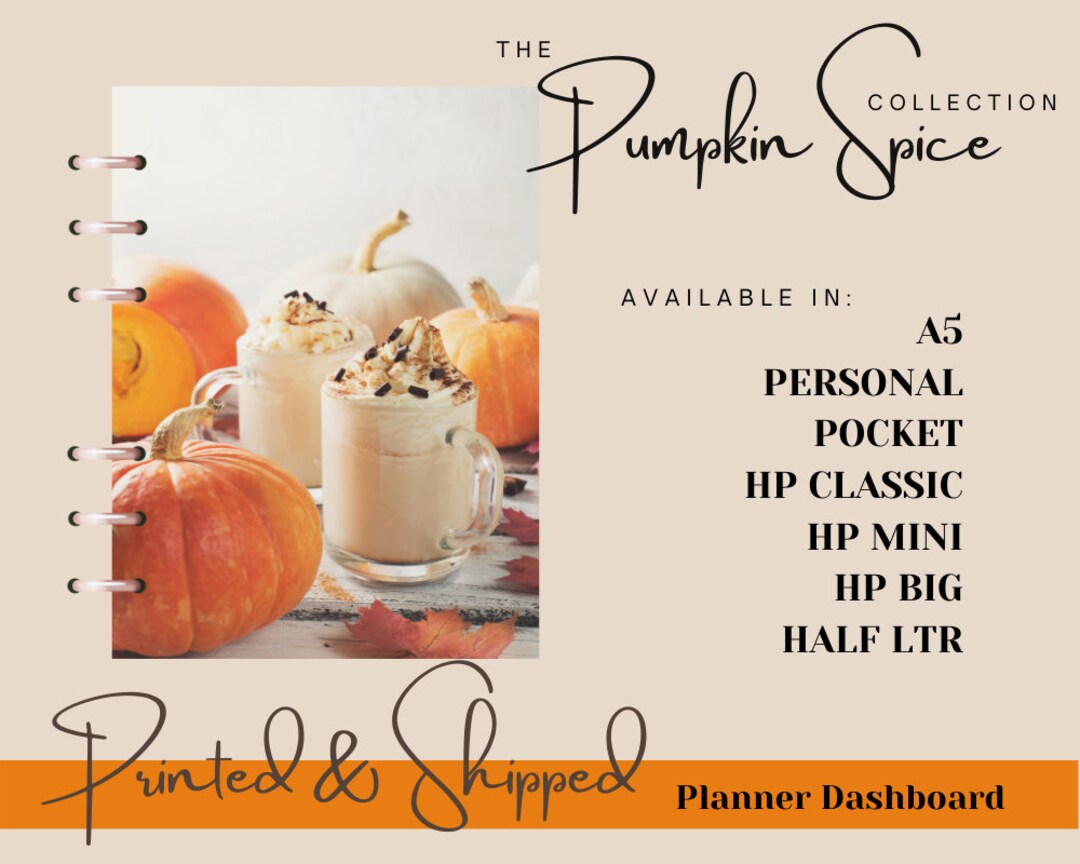 The Pumpkin Spice Collection Planner Dashboards, Hplanner, Agenda, A5 ...