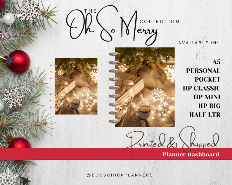 The Oh so Merry Collection Planner Dashboards & Covers HP - Etsy