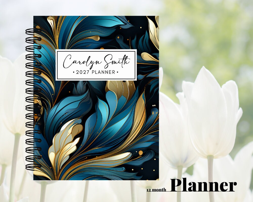 Beautiful 12 Month Planner - Choose Start Month, Disc or Wire Binding ...