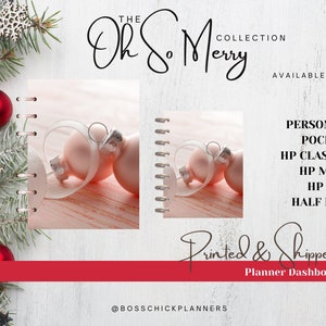 The Oh so Merry Collection Planner Dashboards & Covers, HP Planner ...