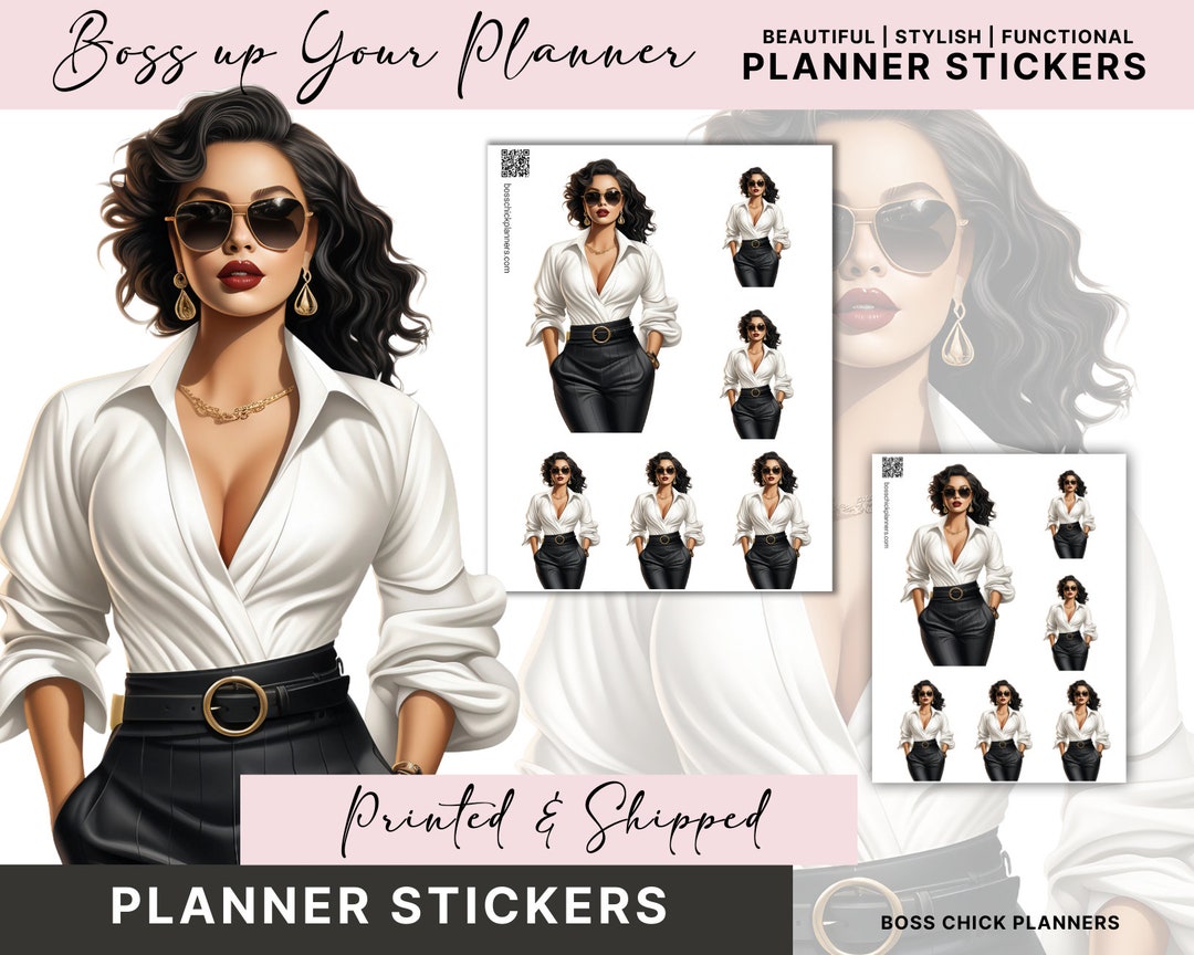 Girl Boss Planner Stickers Sheet | Lady Boss Girl Themed Planner ...