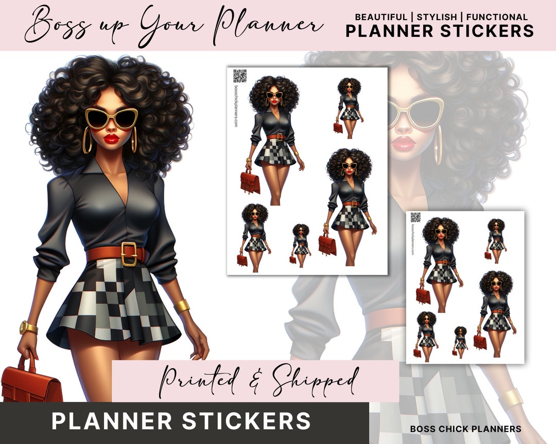 Girl Boss Planner Stickers Sheet | Lady Boss Girl Planner Stickers for ...