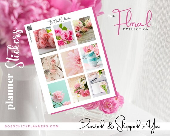 Flower Planner Sticker Sheet. the Floral Collection Beautiful - Etsy