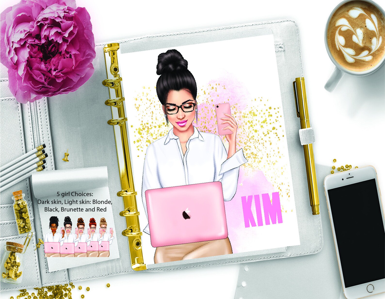 Girl Boss Planner Girl Planner Dashboard Covers, Personalized Cover ...