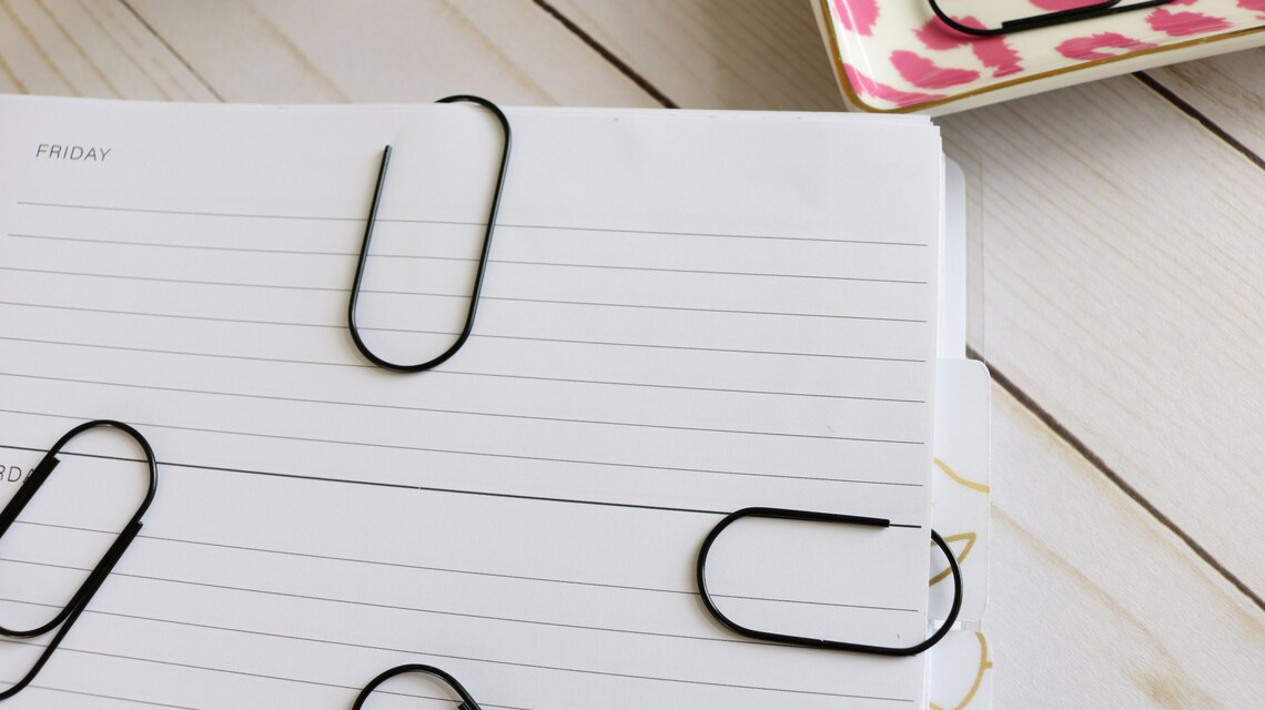 Black Extra Wide Jumbo Planner Paper Clips | Large PAPERCLIP - Black ...